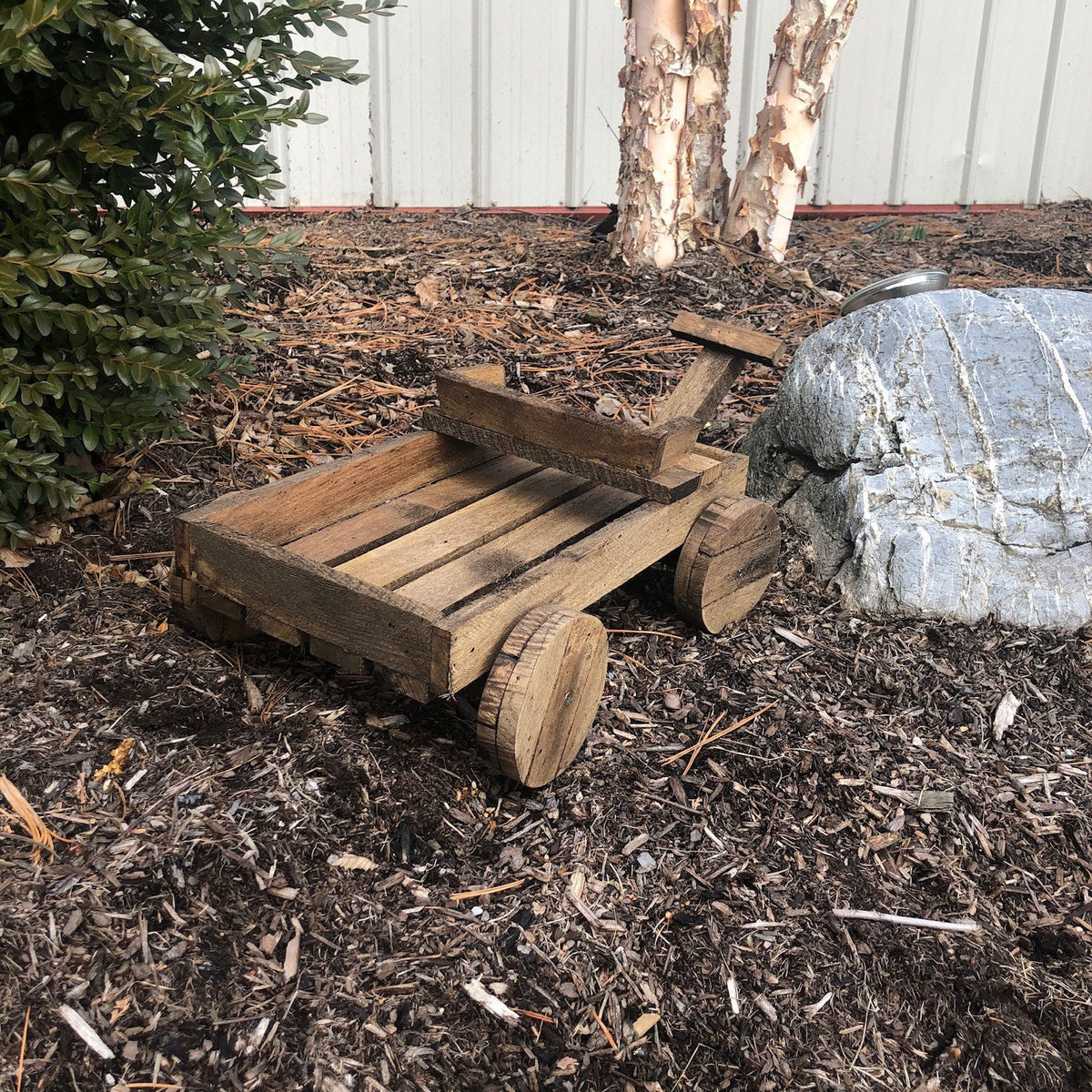 Wooden Wagon Planter | Hickory Wood Garden Decor | Amish Made – Stone ...