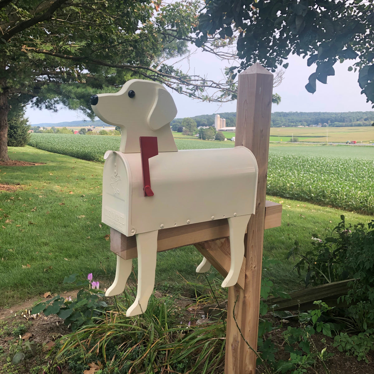 Yellow Lab | Unique Dog Mailbox | pp003 – Stone Bridge Collections