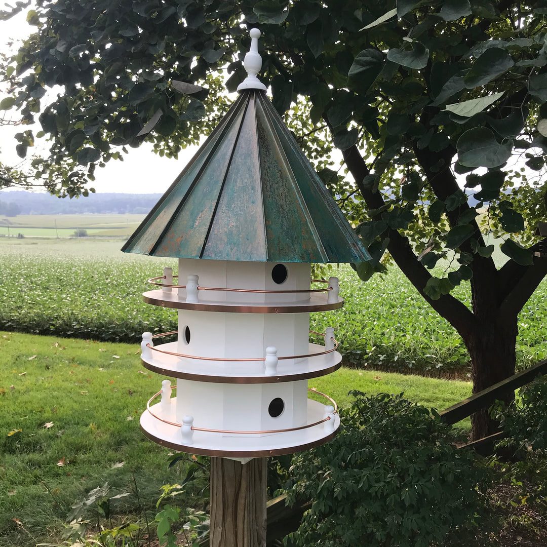 Extra Large Bird House with 6 Apartments | Copper Patina Roof | Birdho ...
